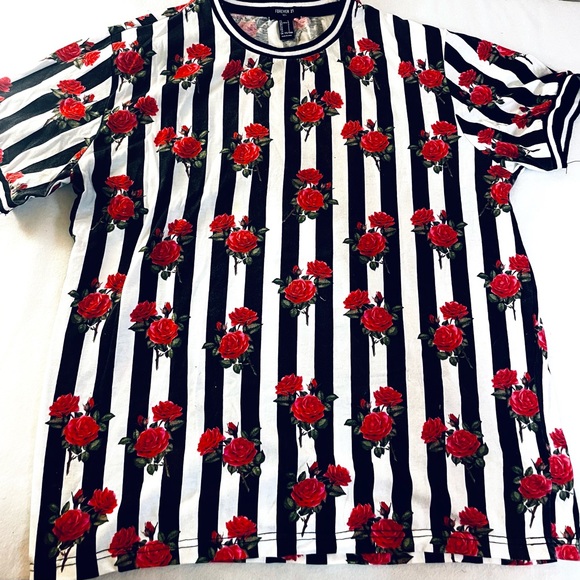Forever 21 | Shirts | Cherry Tart Monochrome Black And White Striped ...